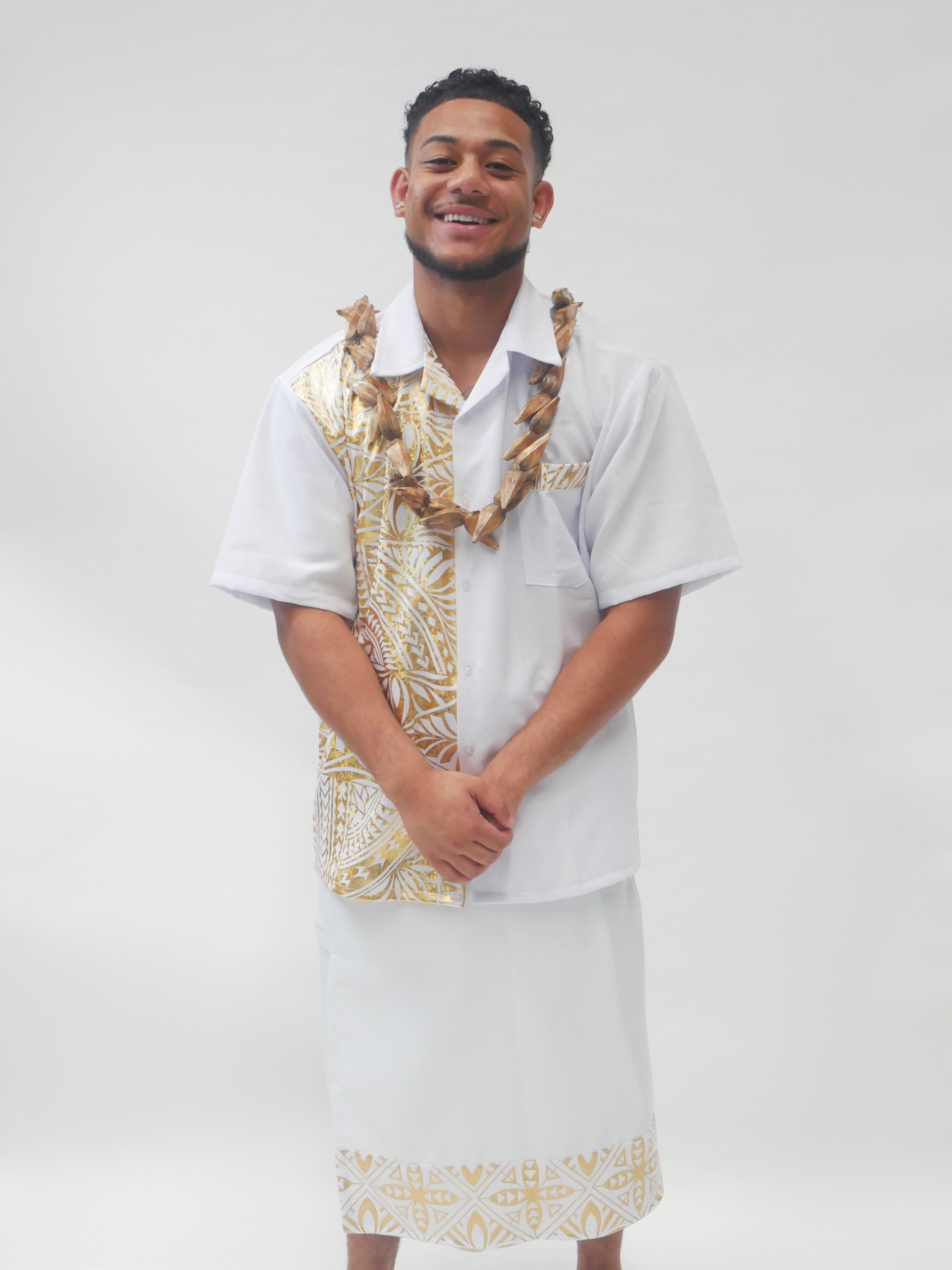 Polynesian Fashion Men's Gold Short Sleeve Shirt ( New ) – Pacific Way ...