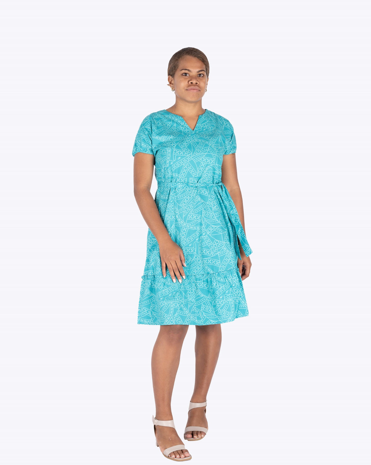 Kalavata Hawea Women's Dress ( Jade Blue ) – Pacific Way Gift Shop