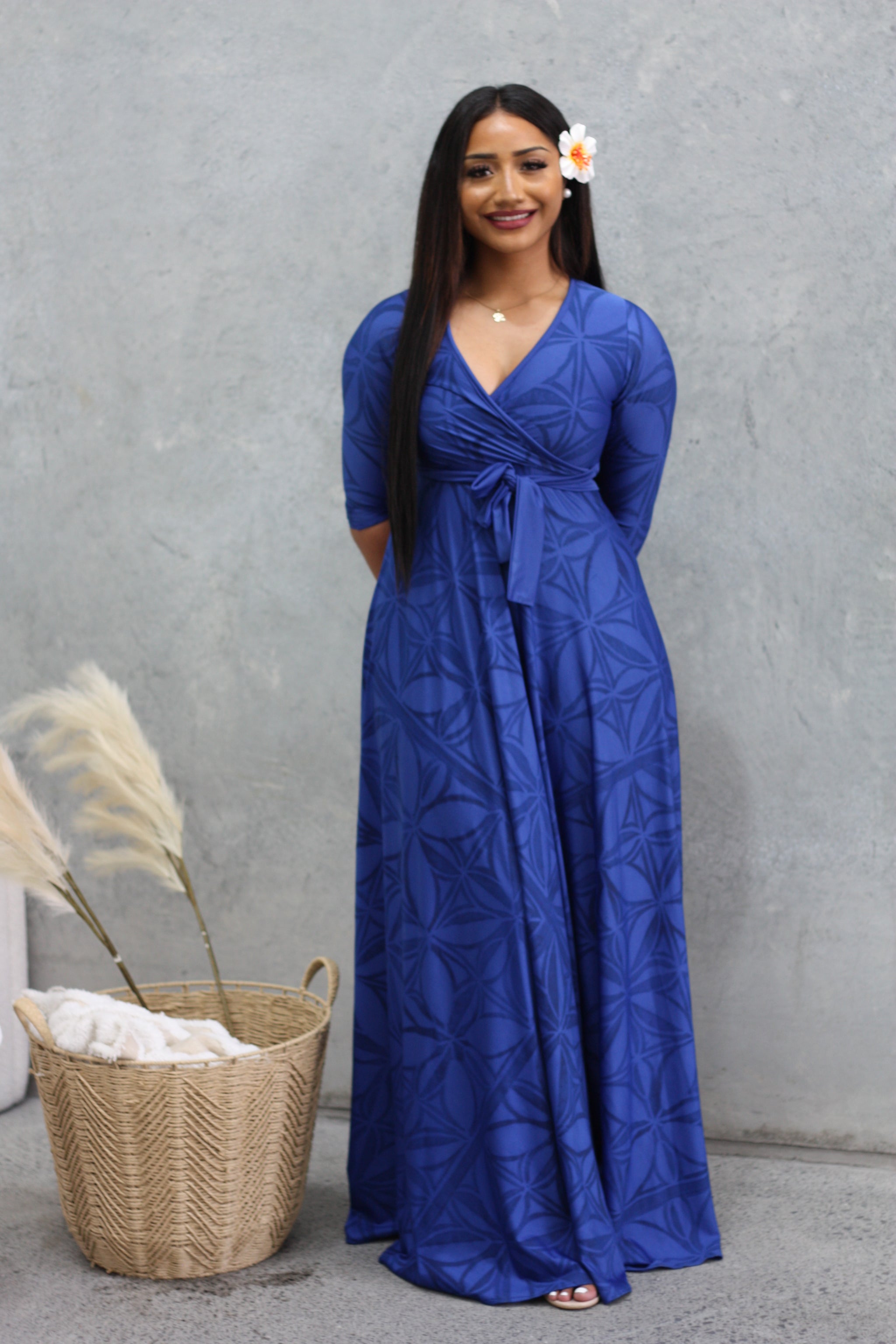 Cece's Deep Blue Moana Wrap Dress – Pacific Way Gift Shop