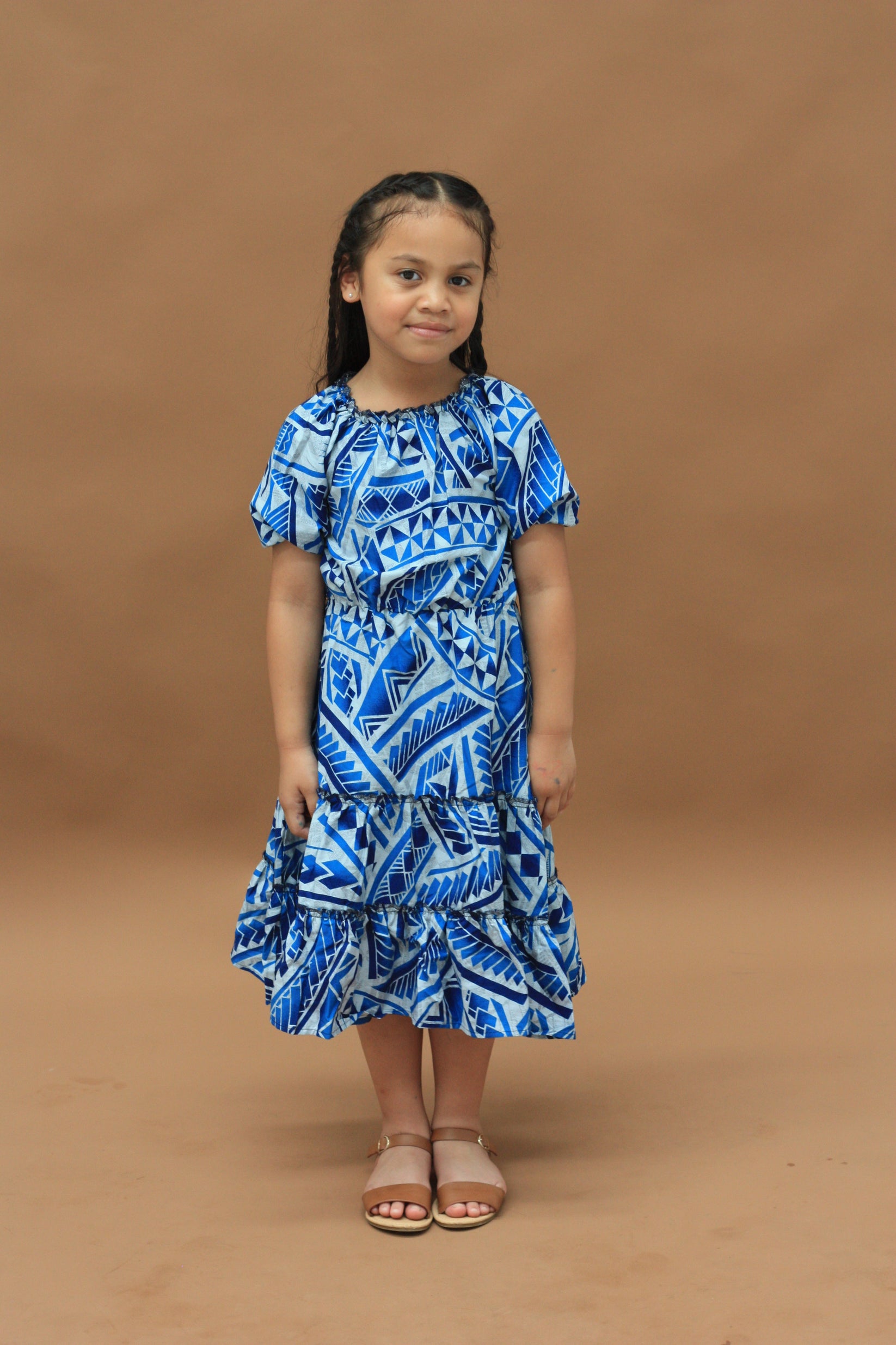 Kalavata Girl's Royal Blue Dress FB1732 – Pacific Way Gift Shop