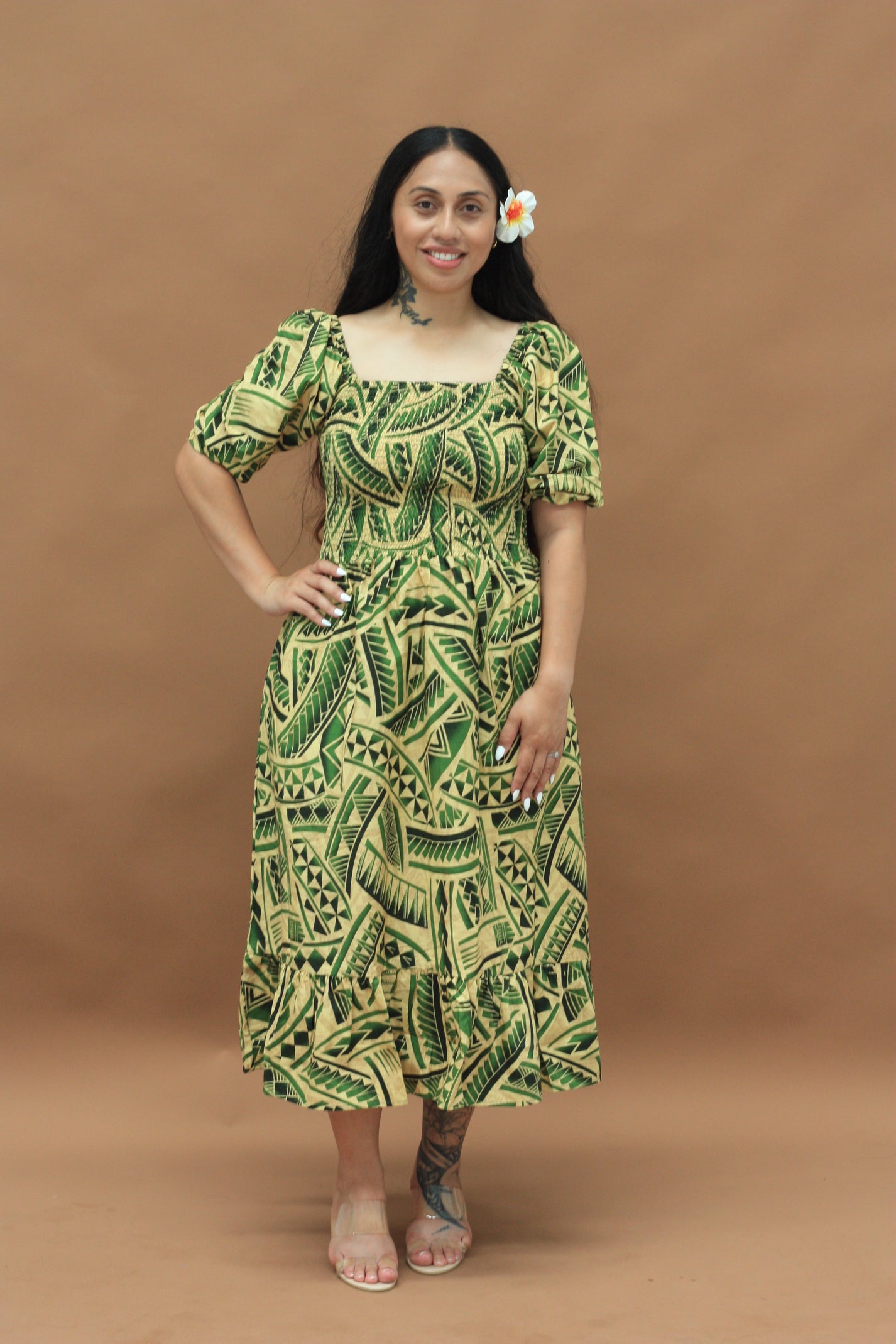 Kalavata Women's Olive Dress FB1732 – Pacific Way Gift Shop