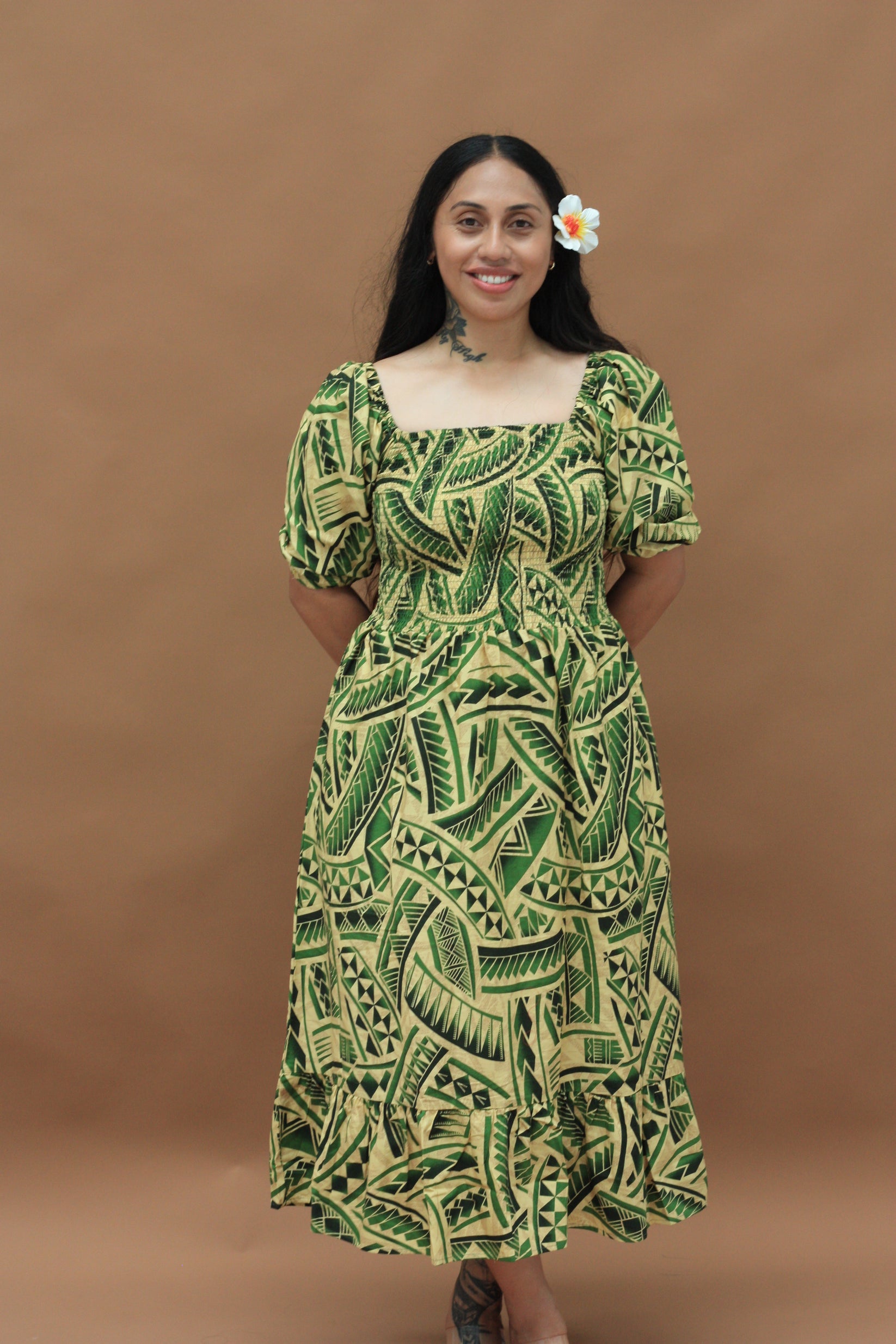 Kalavata Women's Olive Dress FB1732 – Pacific Way Gift Shop