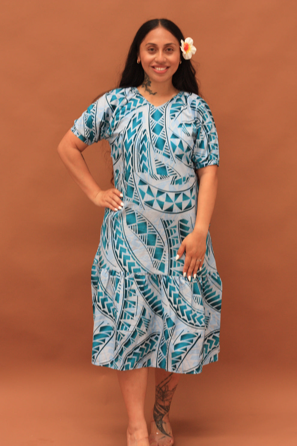 Kalavata Women's Teal Dress FB1731 – Pacific Way Gift Shop
