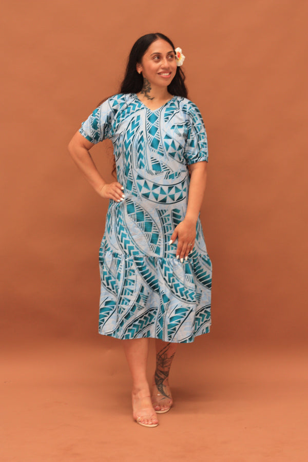 Kalavata Women's Teal Dress FB1731 – Pacific Way Gift Shop