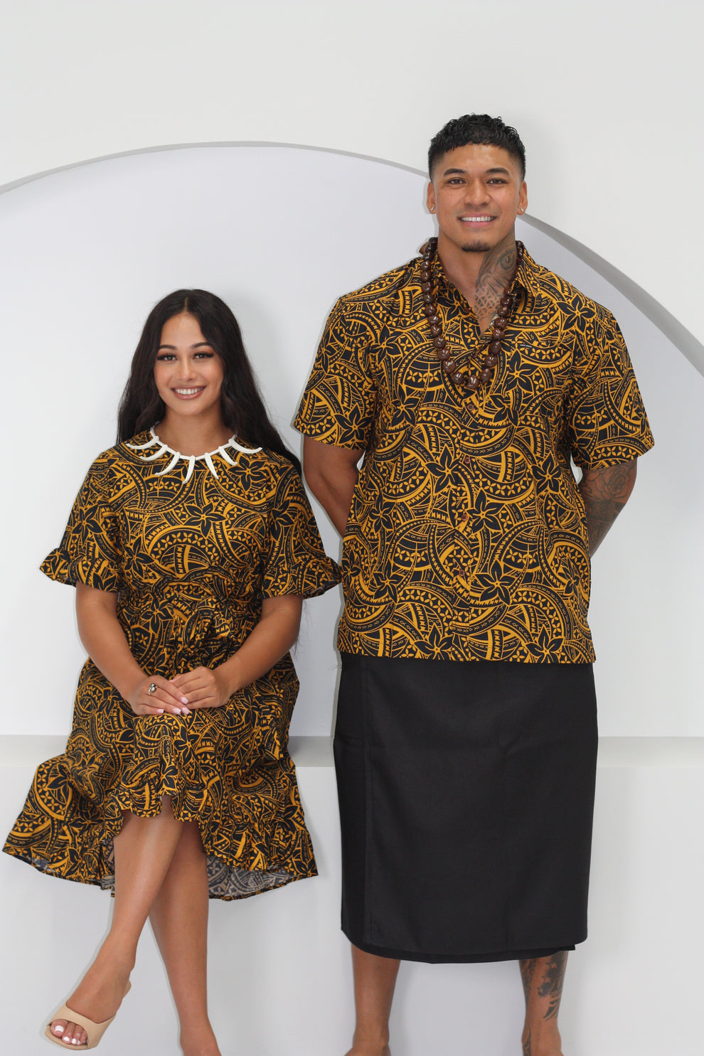 Tribal Men's Yellow Elei Shirt FB1723 – Pacific Way Gift Shop