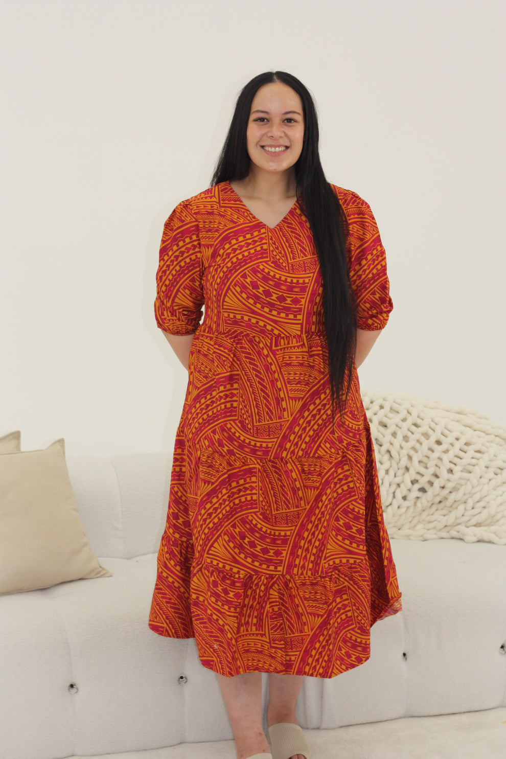 Kalavata Women's Lili Dress - Maroon Rust (LD4632) – Pacific Way Gift Shop