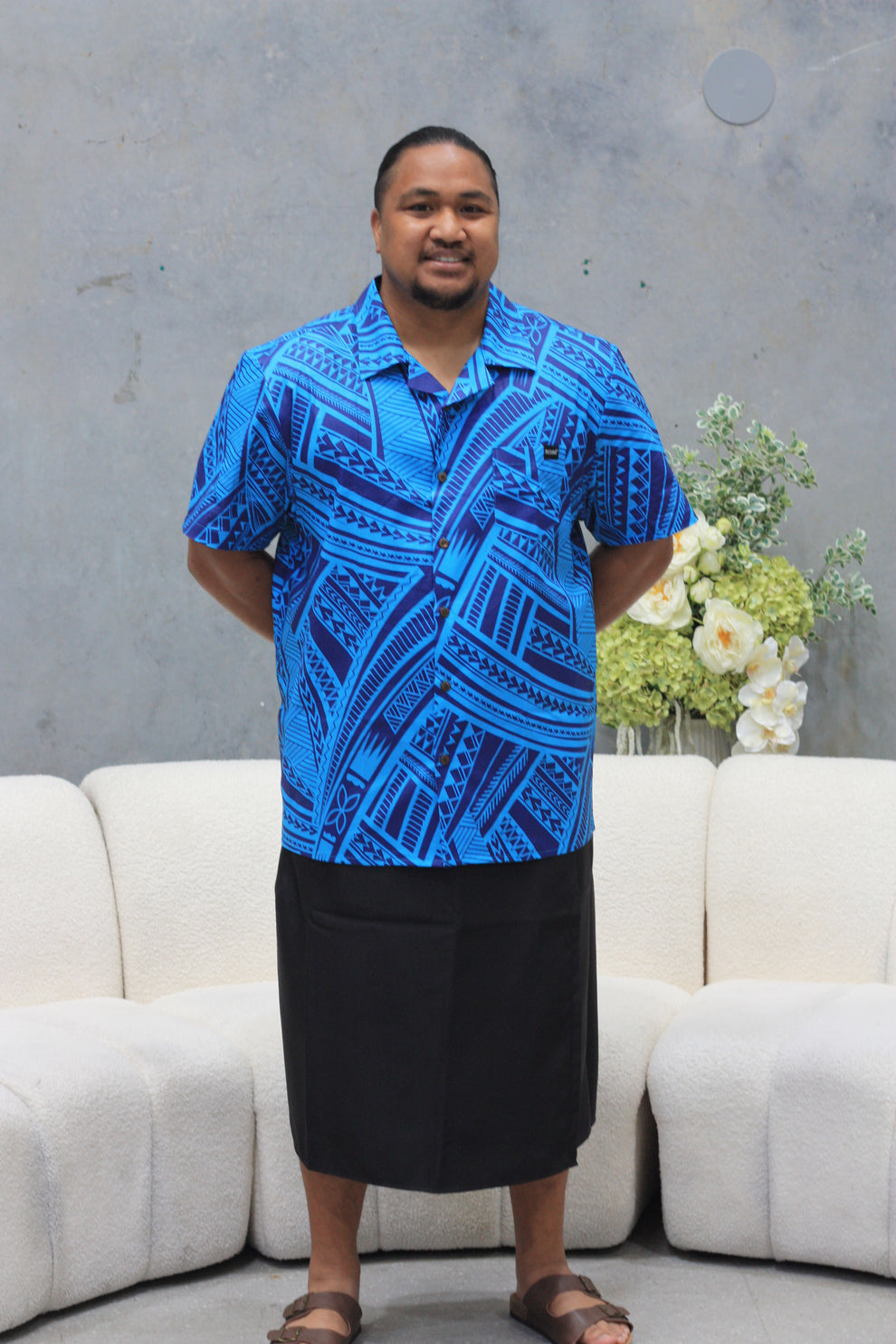 Mesian Men's Elei Shirt (Blue) CT3240 – Pacific Way Gift Shop