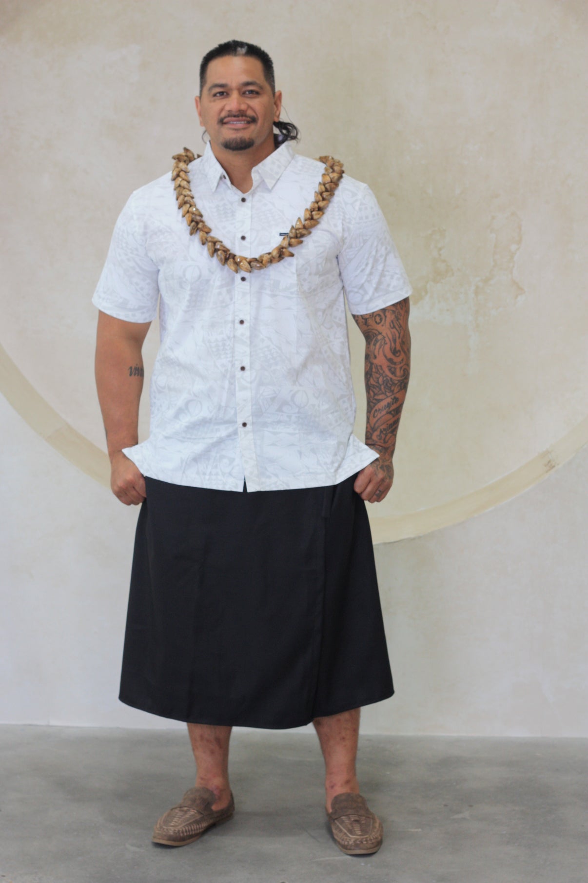 Tribal Origin Men's Bula Shirt - SS4322 Kemoli (White & Grey) – Pacific ...