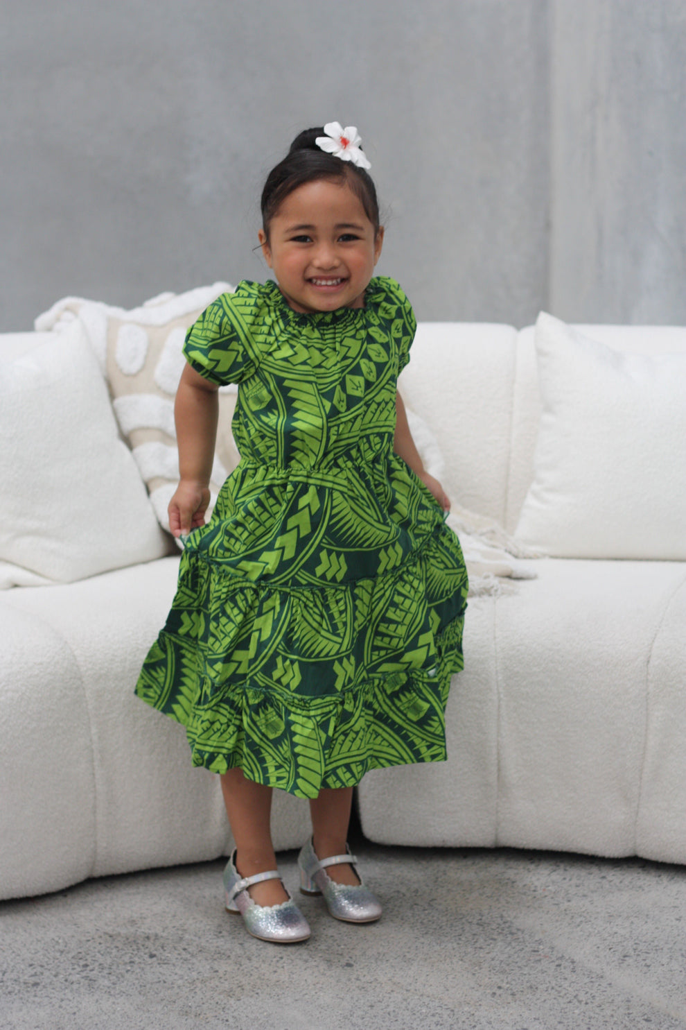 Kalavata Livai Girl's Dress ( Green ) – Pacific Way Gift Shop