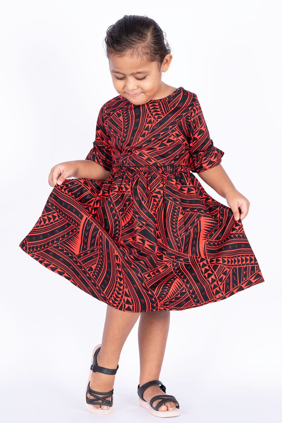 Tribal Origin Kalavata-Fulori Girls Fillipa Dress Red – Pacific Way ...