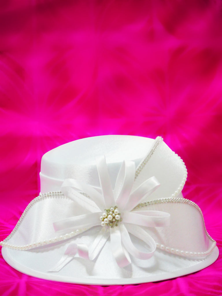 Church Hat- Pulou Lotu Pearled Diamond White – Pacific Way Gift Shop